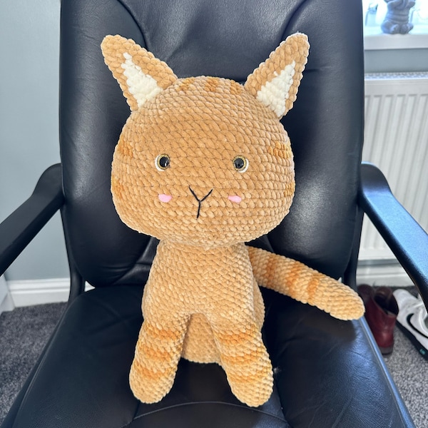 Crochet Tabby Cat PDF Pattern , Grey Stripe Pussy Cat, Amigurumi Ginger ...