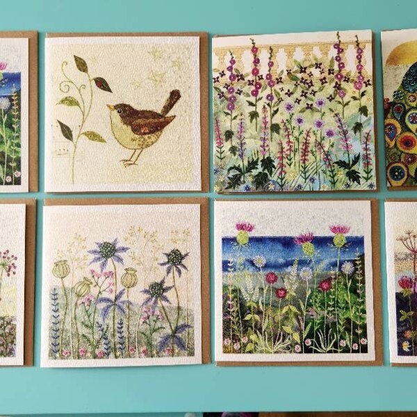 Floral Embroidery Kit 'cornish Coast' Modern Hand Embroidery Mother's ...