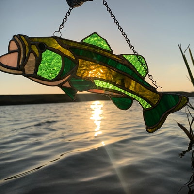 BASS Lake Fish Stained Glass Pattern Digital Download - Etsy