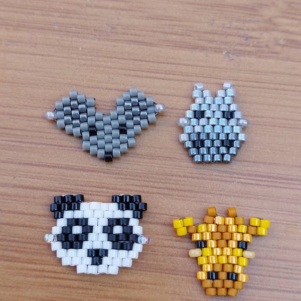 Mini Cow, Bead Charms, Brick Stitch Pattern, Pdf Pattern, Brick Stitch ...