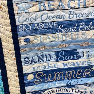 Beach Comber Writing on Sand C1234 by Timeless Treasures - Etsy