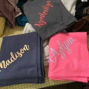 Monogram Blanket Monogrammed Fleece Throw Gift for Her - Etsy