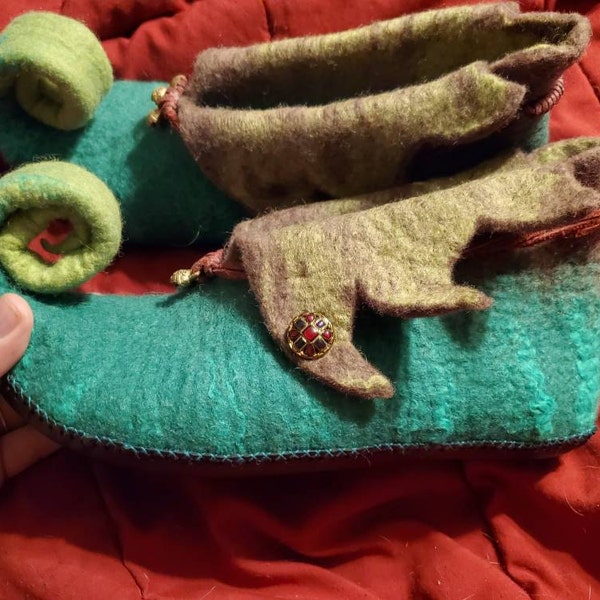 Elf Shoes for Women and Children. We Can Make Any Size. Felted Slippers ...