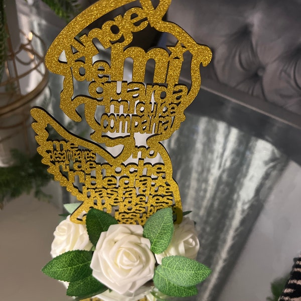 12 Guardian Angel Wings 12 Inches Wood With Stand Laser Cutout Centerpiece First Communion ...