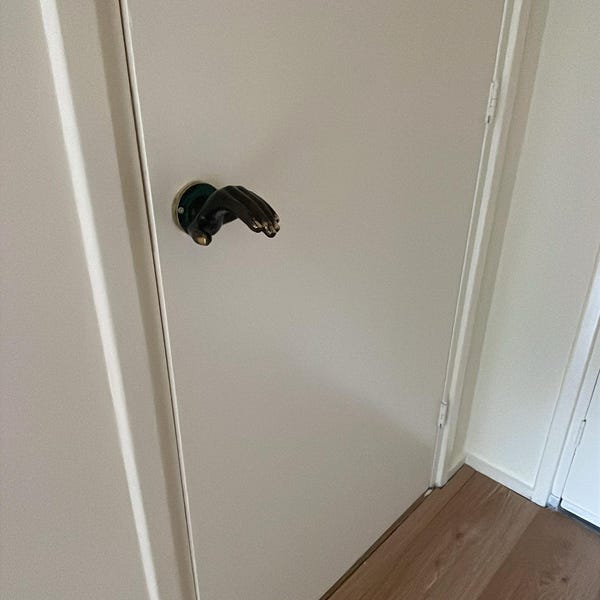Pull Brass Door Handle Hand 1:1 Hand Size, Hand Shake Door, Hand Door ...