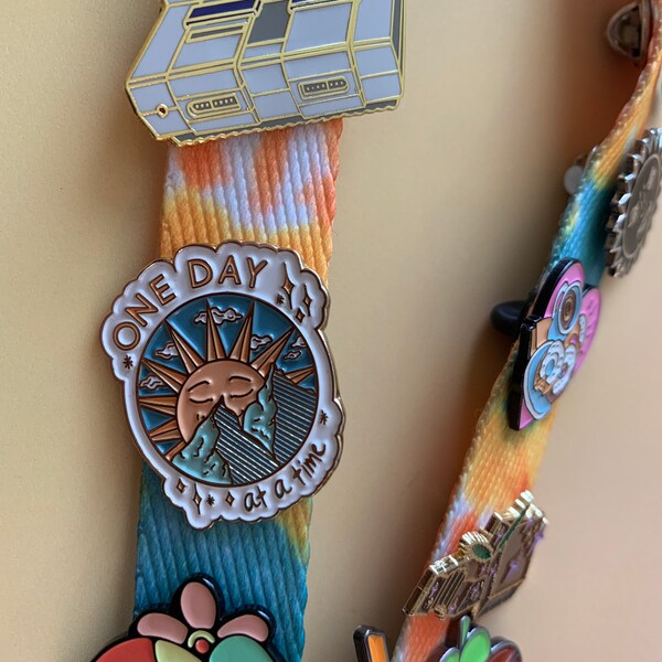 Positive Affirmation Pin, Gold Plated One Day at a Time Soft Enamel Pin ...