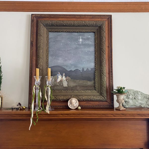 Christmas Painting Nativity Painting, Christman Art, Mary and Joseph ...