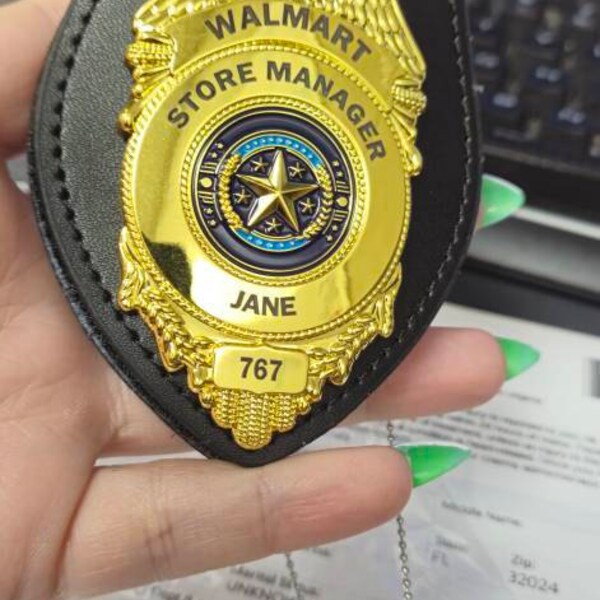 Engraved Security Style Badge Gold - Etsy UK