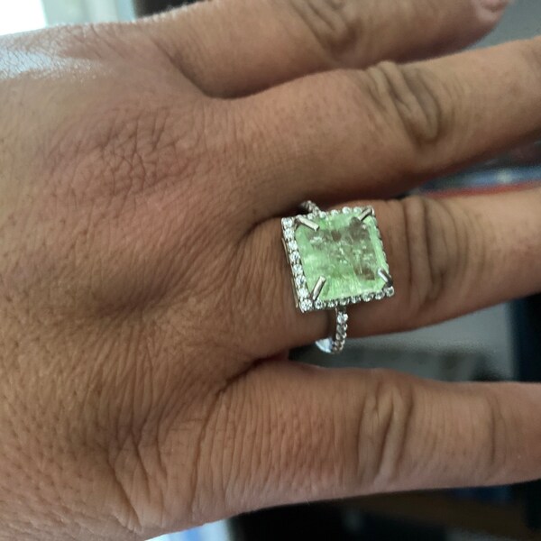 925 Sterling Silver Square Ring Setting, Square 7, 8, 9, 10 Mm Ring ...