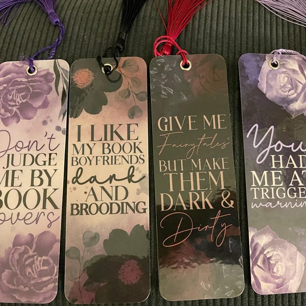 Dark Romance Bookmarks, Trigger Warning Bookmark, Book Marks, Bookmark ...