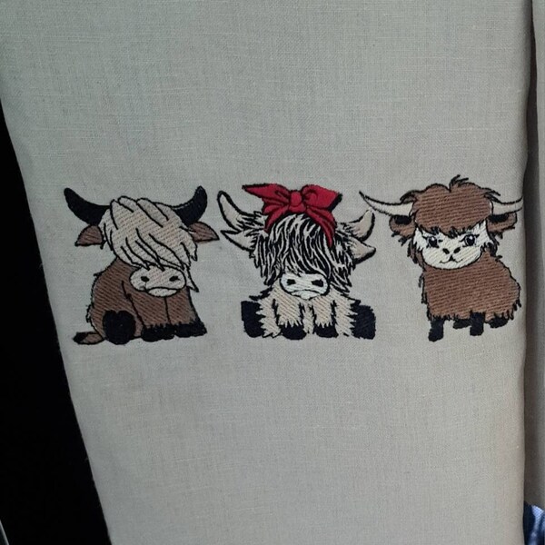 Highland Cow Embroidery Design 5 Sizes, One Boujee Heifer Embroidery ...