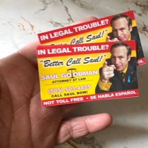 Better Call Saul Business Card Stickers, in Legal Trouble - Etsy