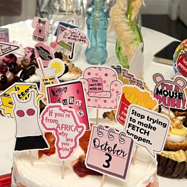 Clueless Inspired Cupcake Toppers| Movie Fan Food Picks| 90s Movies Fan ...