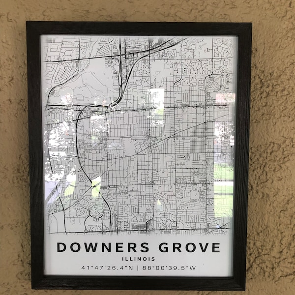 Custom Map of Your City, Any Town With Street Name - Digital Download ...