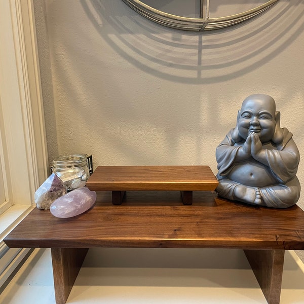 Table Top Altar Beautifully Made Out of Solid Maple and Walnut. 2 Tier ...