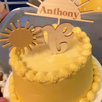 One Cake Topper, Sun Cake Topper, First Trip Around the Sun Birthday ...