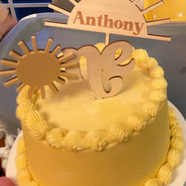 One Cake Topper, Sun Cake Topper, First Trip Around the Sun Birthday ...