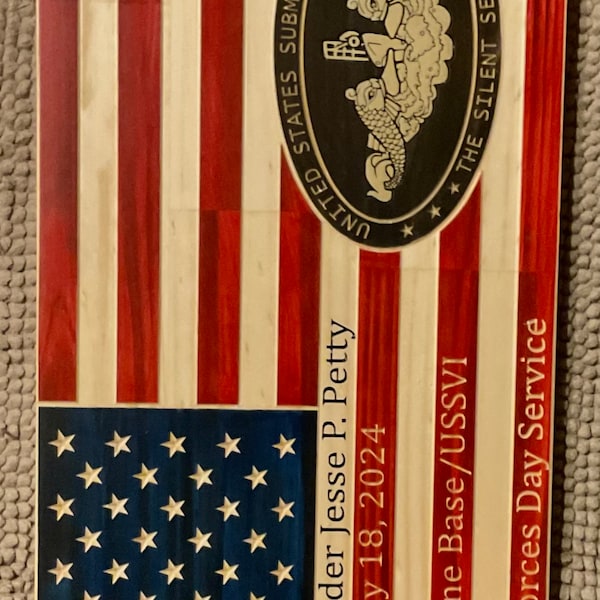 US Navy Submariner American Rustic Flag - Etsy