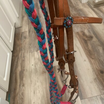 Custom Paracord Braided Barrel Reins Loop Reins - Etsy