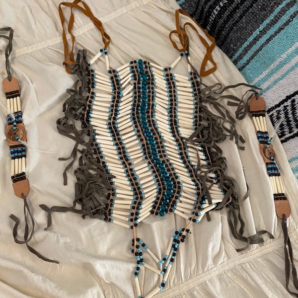Native American Chest Plate Turquoise Bead - Etsy