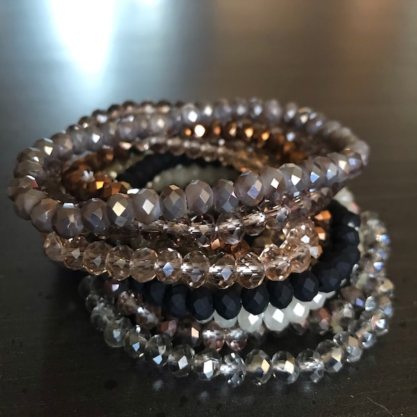 6mm Stackable Crystal Elastic Bracelets - Handmade With High Quality ...