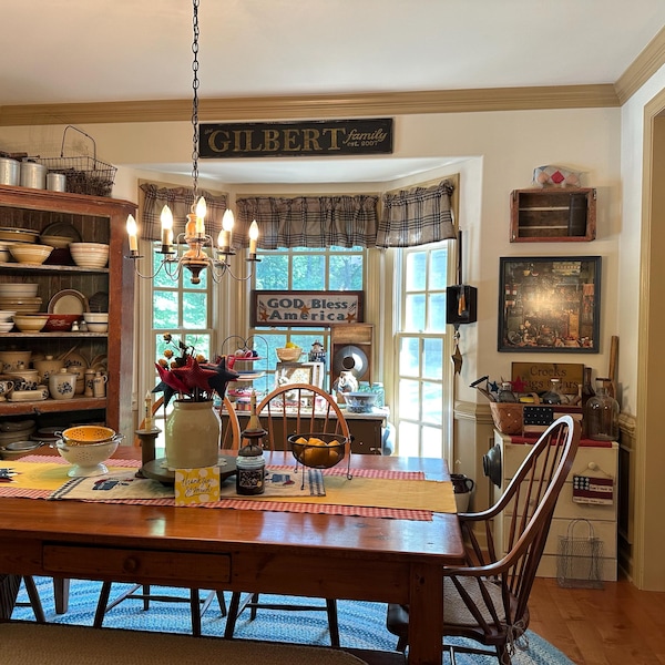 Custom Primitive Aged Farm Stand Menu Wood Sign With Rusty Chain Custom ...