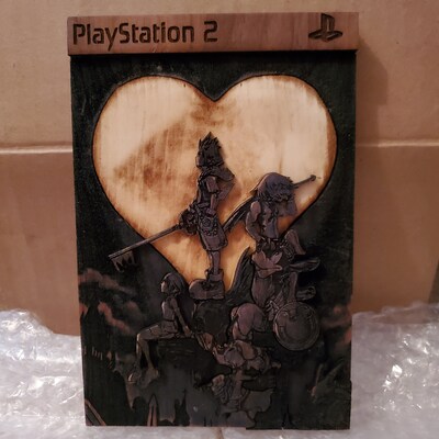 Wooden Kingdom Hearts Playstation 2 / PS2 Cartridge - Etsy