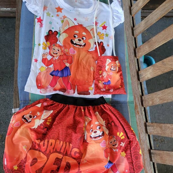 Turning Red Panda Dress, Turning Red Panda Birthday Outfit, Girls Red ...