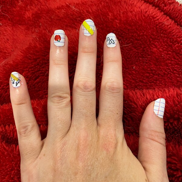 School Dayz Nail Wraps / Teacher Nails - Etsy