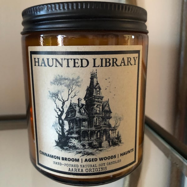 Haunted Library Soy Candle,spooky Candle, Halloween Candle, Halloween ...