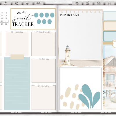 JULY MONTHLY KIT Digital Stickers, July 4th Goodnotes Planner Stickers ...