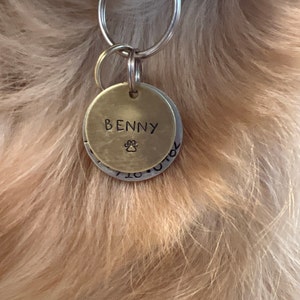 Stacked Dog Id / Dog Name Tag/ Puppy Tag / Custom Pet Tags / Hand ...