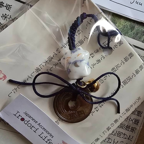 Dark Blue Japanese Bracelet Kimono Jewelry Necklace HANA MORI White ...