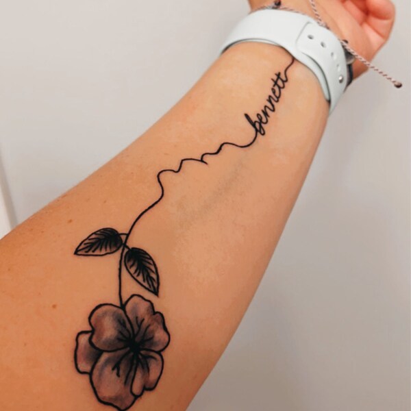 Child Side Profile | Minimal Tattoo Design - Etsy