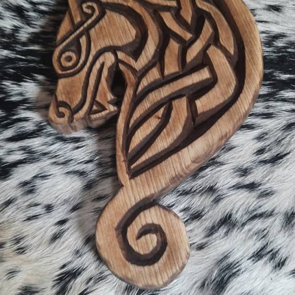Viking Wolf Wall Sign, Viking Decor, Hand Carved Wall Sign, Viking Art ...