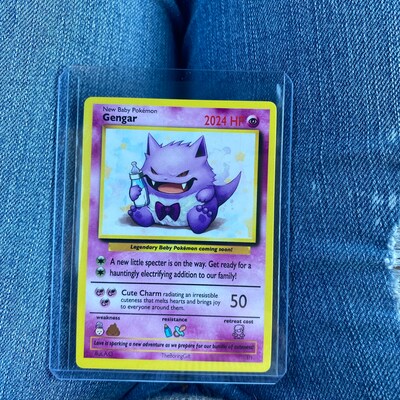 Pokemon Pregnancy Card Pikachu and Charmander Design Custom Pokemon ...