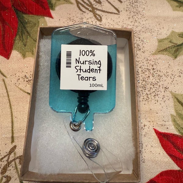 Funny Goofy Badge Reel ER Nurse Medical ID Badge Badge Reel Carabiner ...