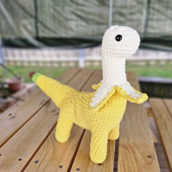 Bananasaurus Dinosaur NO SEW Crochet Pattern - Etsy