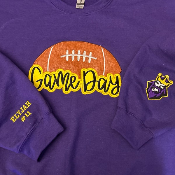 Game Day Football Applique Machine Embroidery Design - Etsy