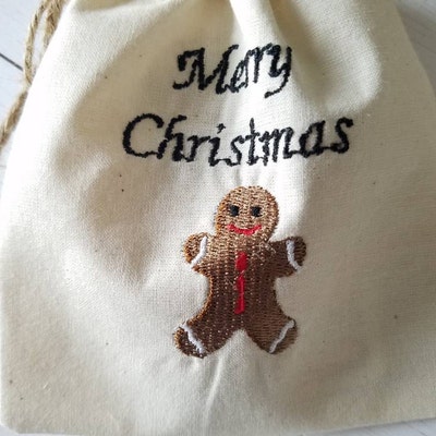 Gingerbread Man Embroidery Design. Mini Gingerbread Man. Christmas ...