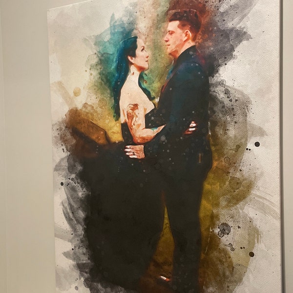 Custom Portrait From Photo,, Personalized Gift for Her, Anniversary ...