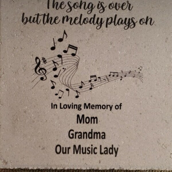 Memorial Stone - Sympathy Gift Bereavement Gift Funeral Gift - Musician ...