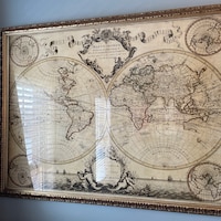 1720 Old World Map,world Map Wall Art, Historic Map Antique Style Map ...