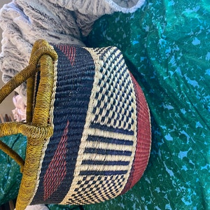 African Rwanda Woven Basket Biko Pink - Etsy