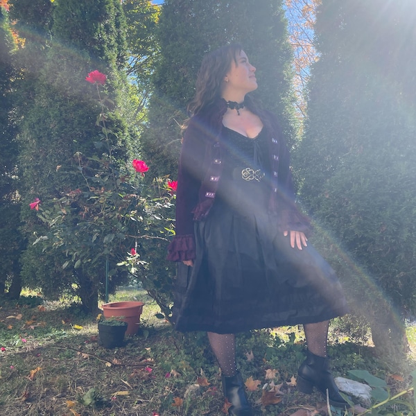 Red Steampunk Tail Jacket With Back Lacing - Victorian Tailcoat Jacket ...