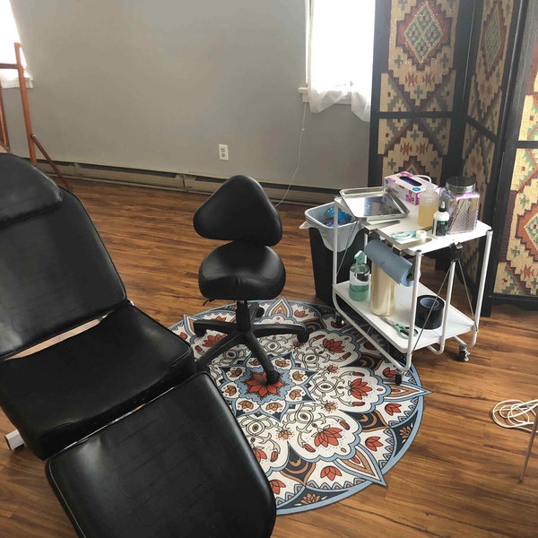 Supernova Red Vinyl PVC Mat, Linoleum Rug, Modern Home Decor, PVC Rug ...