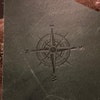 Delrin Leather Stamp: Wind Rose, Compass Passport Traveling, Leather ...