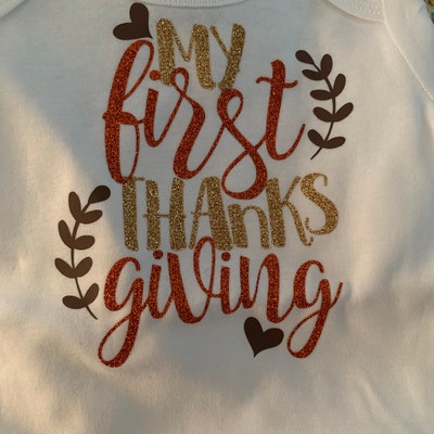 My First Thanksgiving, Baby Girl Thanksgiving Shirt, Thanksgiving ...