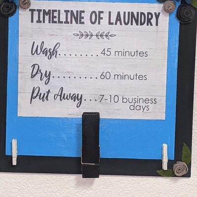 Timeline of Laundry, Printable Laundry Room Decor, Farmhouse Laundry ...