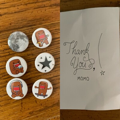 Domo Pins 4 Piece 1 Inch Button Pin Set Comes With - Etsy